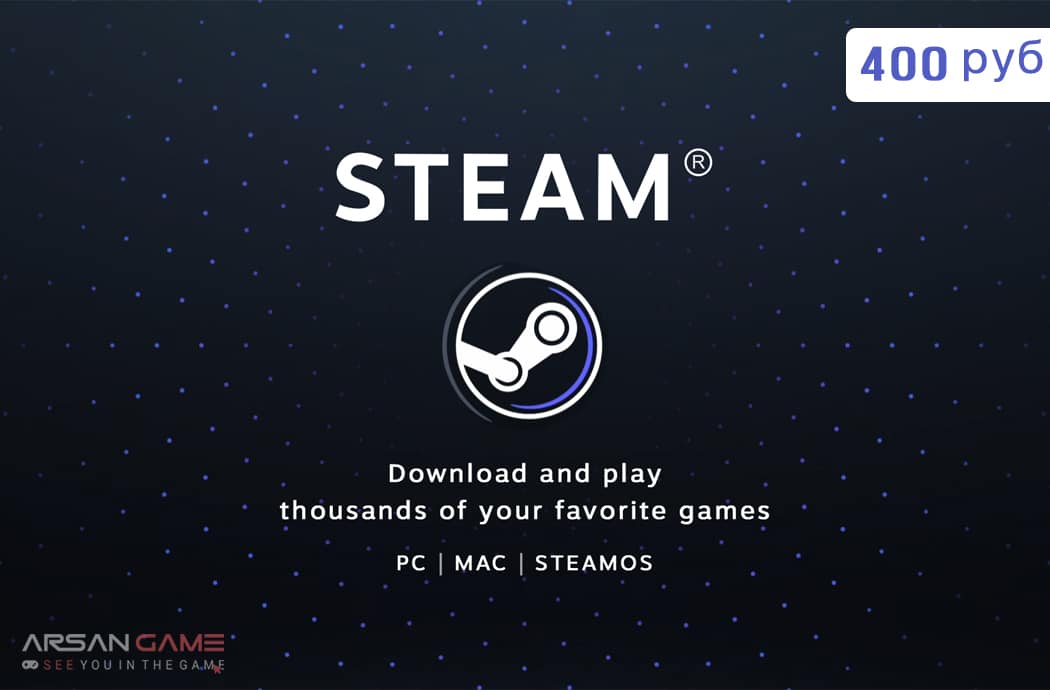 گیفت کارت استیم 400 روبل روسیه - آرسان گیم